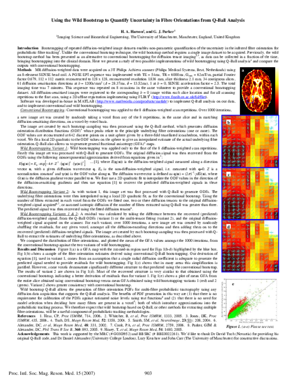 (PDF) Using the wild bootstrap to quantify uncertainty in diffusion tensor imaging