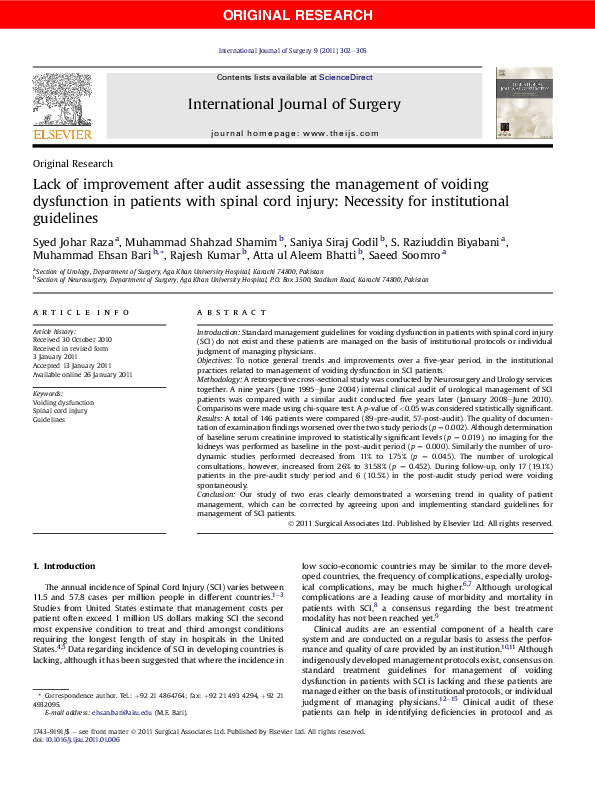 (PDF) Lack of improvement after audit assessing the management of ...