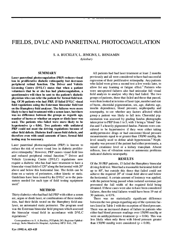 (PDF) Fields, DVLC and panretinal photocoagulation