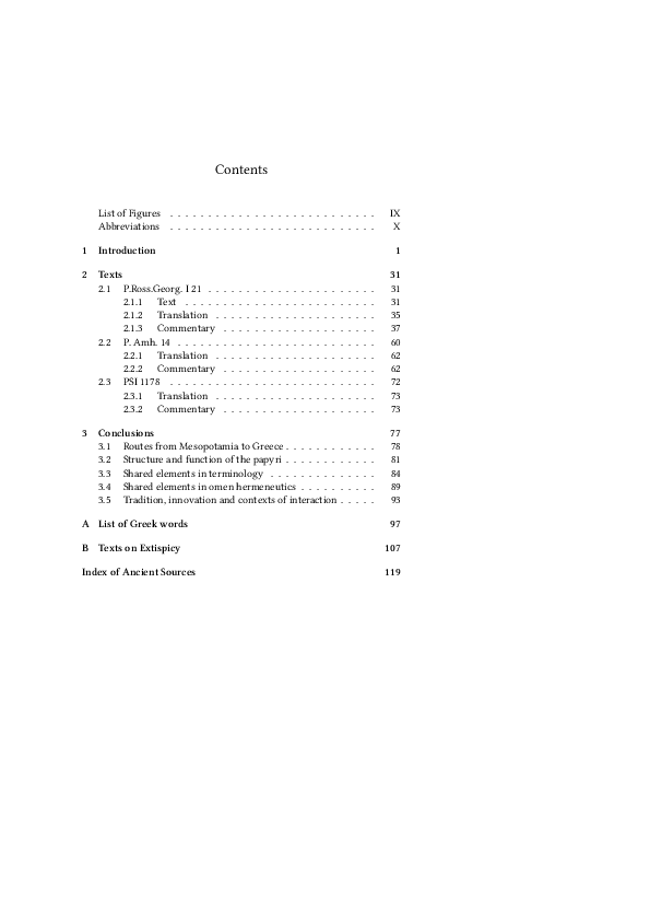 Reading the Liver. Papyrological Texts on Ancient Greek Extispicy