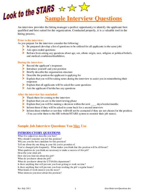 job interview introduce yourself