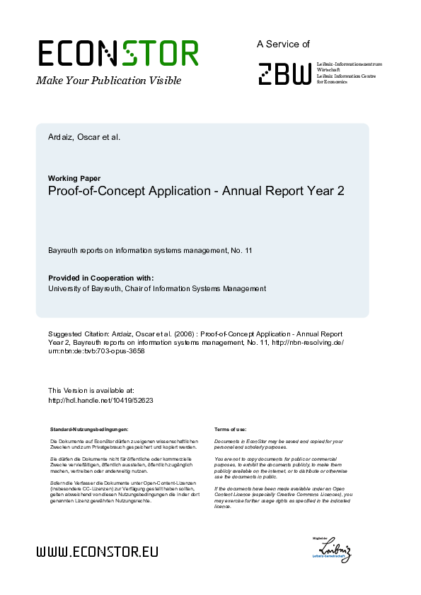 (PDF) Proof-of-Concept Application - Annual Report Year 2