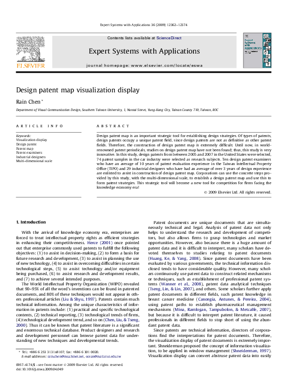 (PDF) Design patent map visualization display