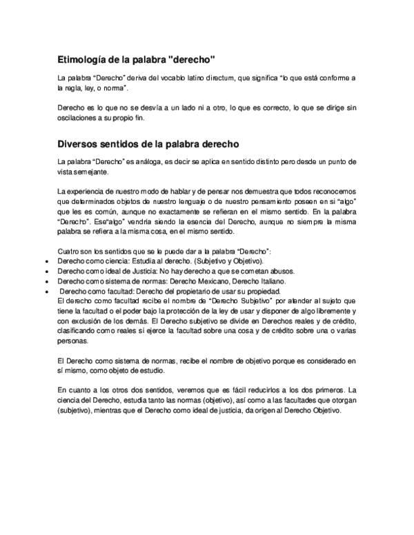 (PDF) Etimología de la palabra "derecho"