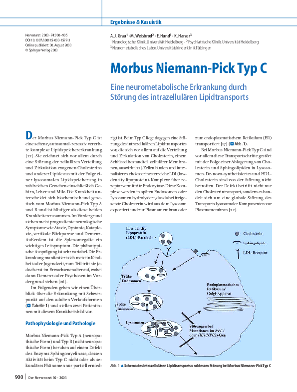 (PDF) Morbus Niemann-Pick Typ C