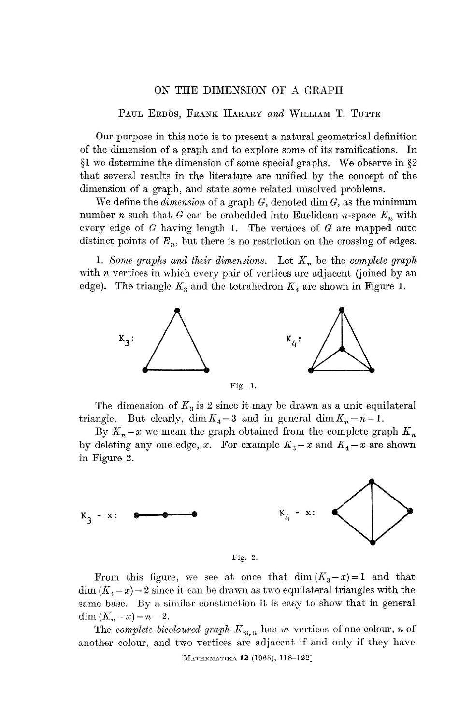 (PDF) The dimension of a graph