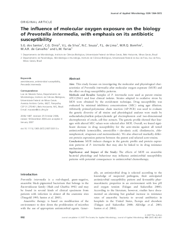(PDF) The influence of molecular oxygen exposure on the biology of ...