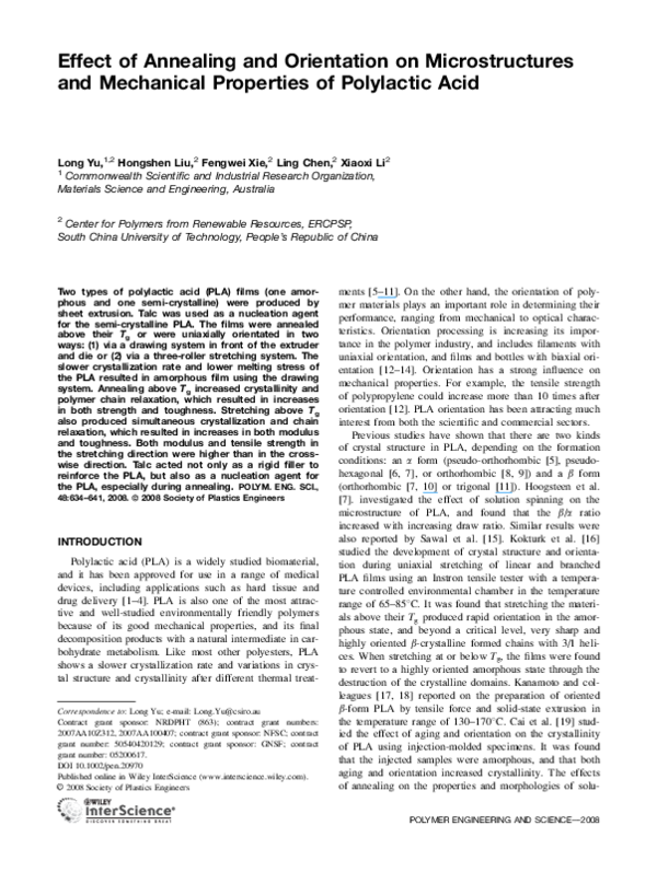 (PDF) Effect of annealing and orientation on microstructures and ...
