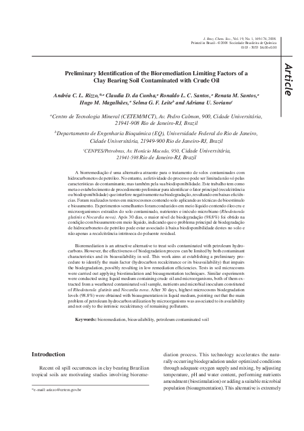 (PDF) Bioremediation of soil polluted with oil | Mira Pucarević - Academia.edu