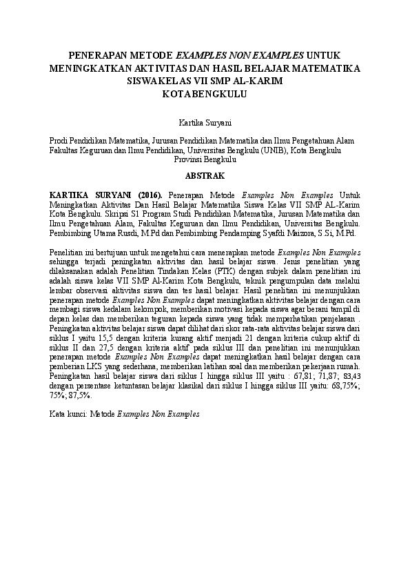 (DOC) PENERAPAN METODE EXAMPLES NON EXAMPLES UNTUK MENINGKATKAN ...
