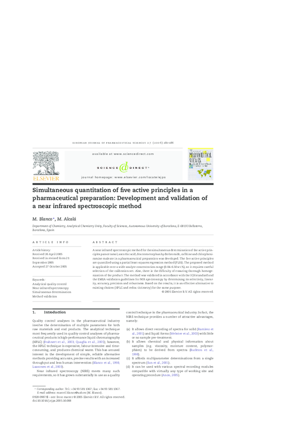 (PDF) Simultaneous quantitation of five active principles in a pharmaceutical preparation ...