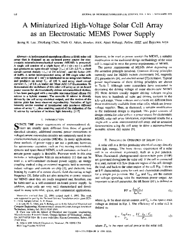 (PDF) A miniaturized high-voltage solar cell array as an electrostatic ...