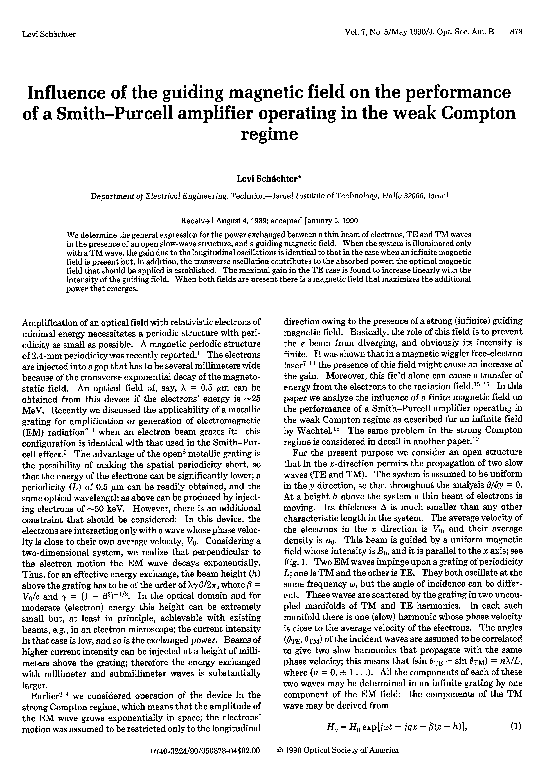 (PDF) The influence of the guiding magnetic field on the performance of ...