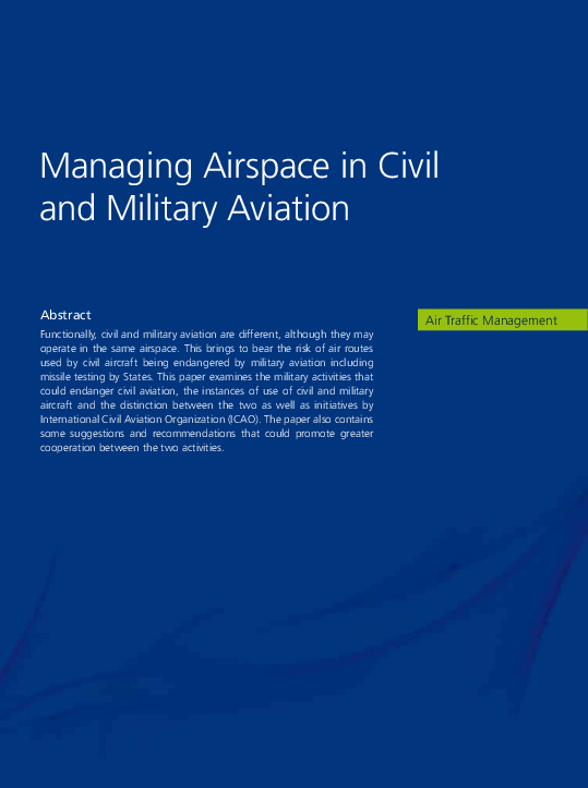 (PDF) Managing Airspace in Civil and Military Aviation