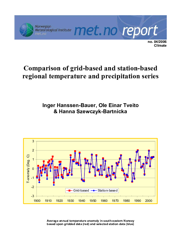 (PDF) Comparison of grid-based and station-based regional temperature ...