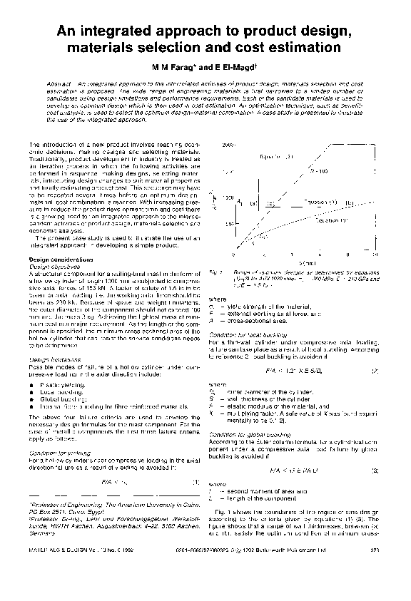 (PDF) An integrated approach to product design, materials selection and ...
