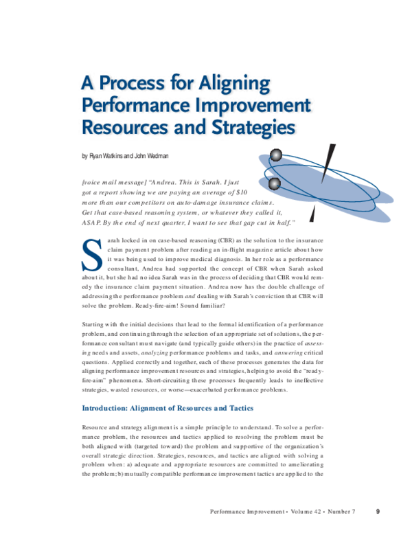 (PDF) A process for aligning performance improvement resources and ...