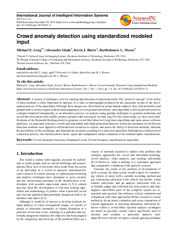 (PDF) Gaming for Crowd Anomaly Detection Testing