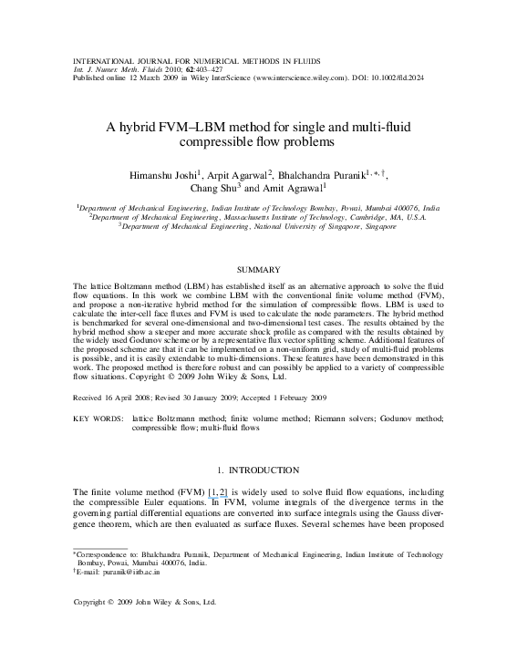 (PDF) A hybrid FVM-LBM method for single and multi-fluid compressible ...