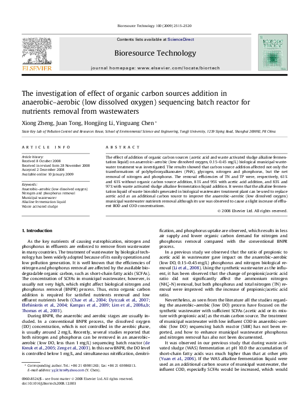 (PDF) Treatment of Primary Settled Wastewater Using Anaerobic ...