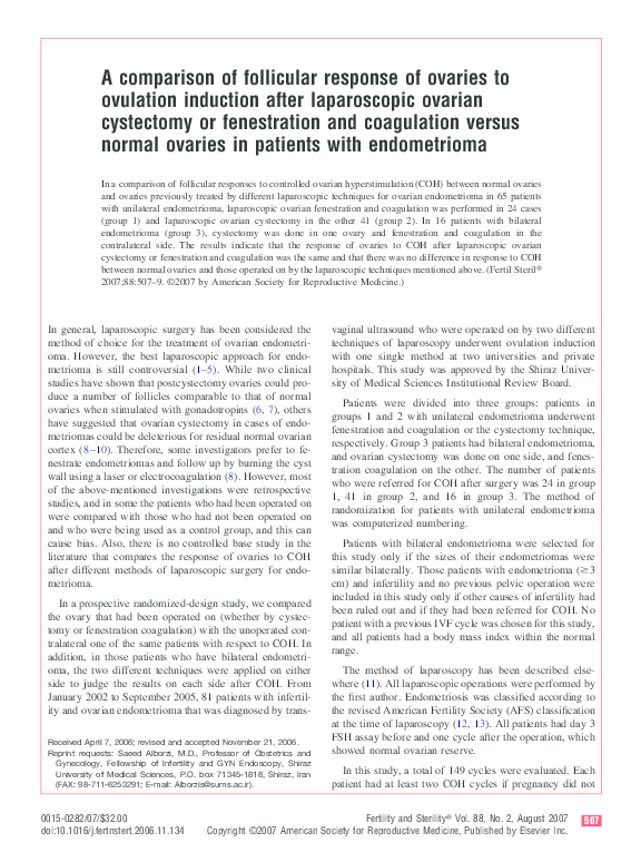 (PDF) A comparison of follicular response of ovaries to ovulation ...