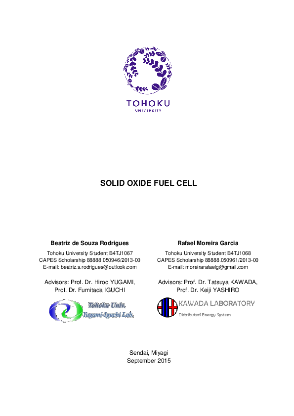 (PDF) SOLID OXIDE FUEL CELL