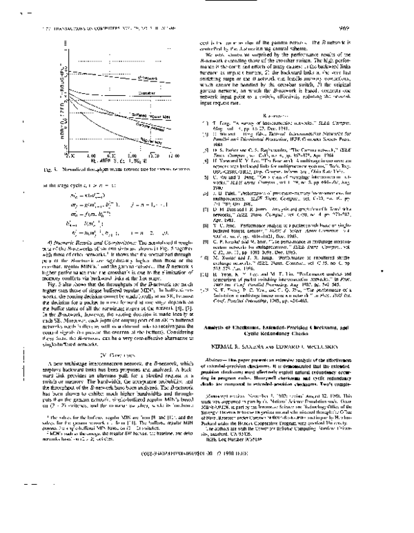 (PDF) Analysis of checksums, extended-precision checksums, and cyclic ... (PDF) Analysis of checksums, extended-precision checksums, and cyclic ...
