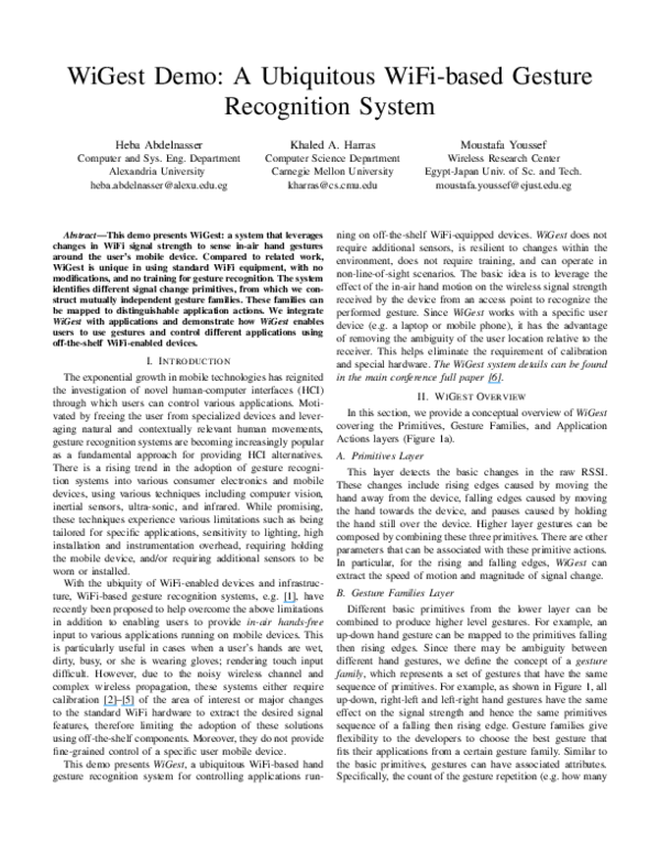 (PDF) WiGest demo: A ubiquitous WiFi-based gesture recognition system