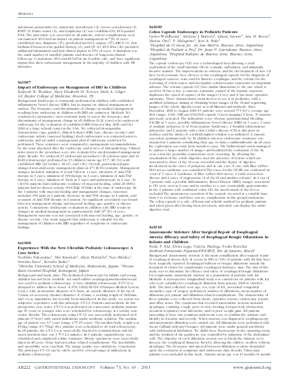 Pdf Sa1609 Colon Capsule Endoscopy In Pediatric Patients