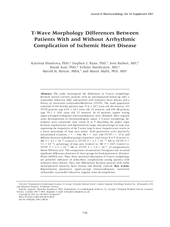 (PDF) T-wave morphology differences between patients with and without ...