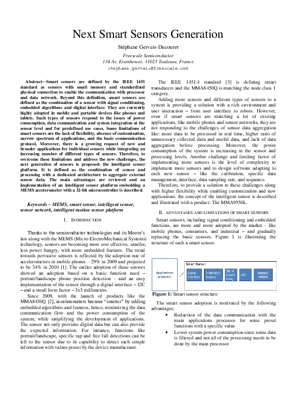 (PDF) Next smart sensors generation