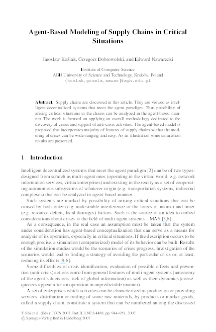 (PDF) Handling Disruptions in Supply Chains: An Integrated Framework ...