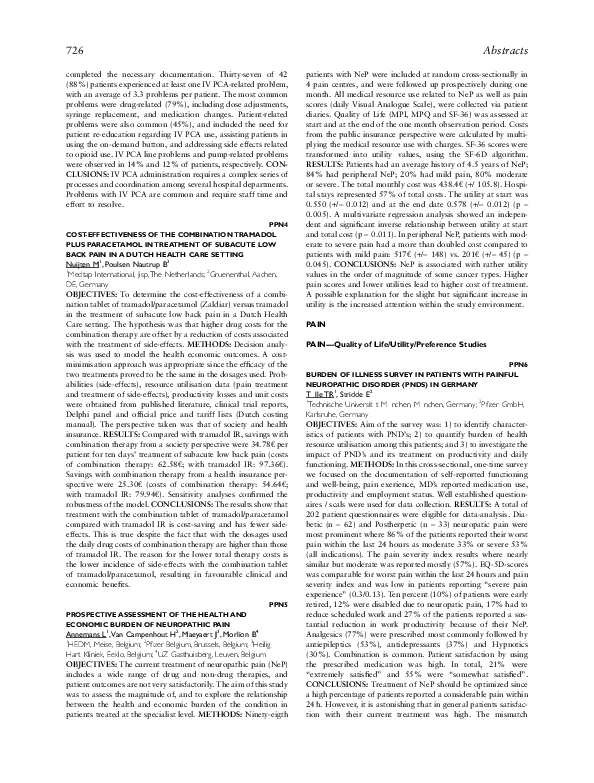 (PDF) PPN4 Cost-Effectiveness of the Combination Tramadol Plus ...