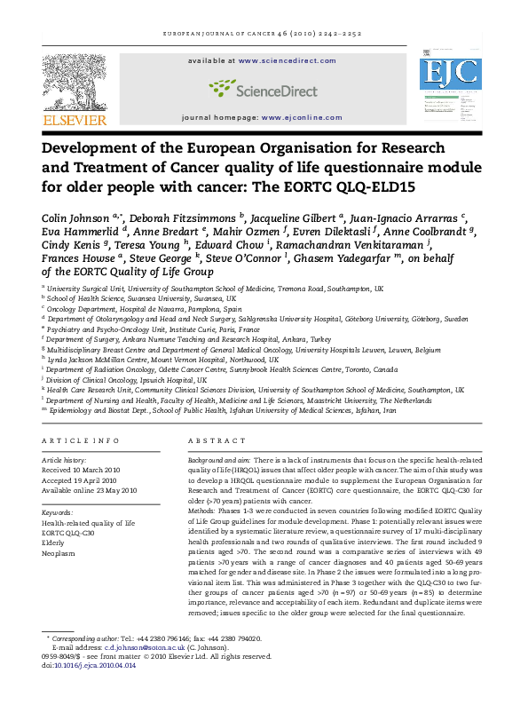 (PDF) Development of the European Organisation for Research and ...
