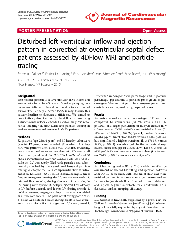 (PDF) Disturbed left ventricular inflow and ejection pattern in ...