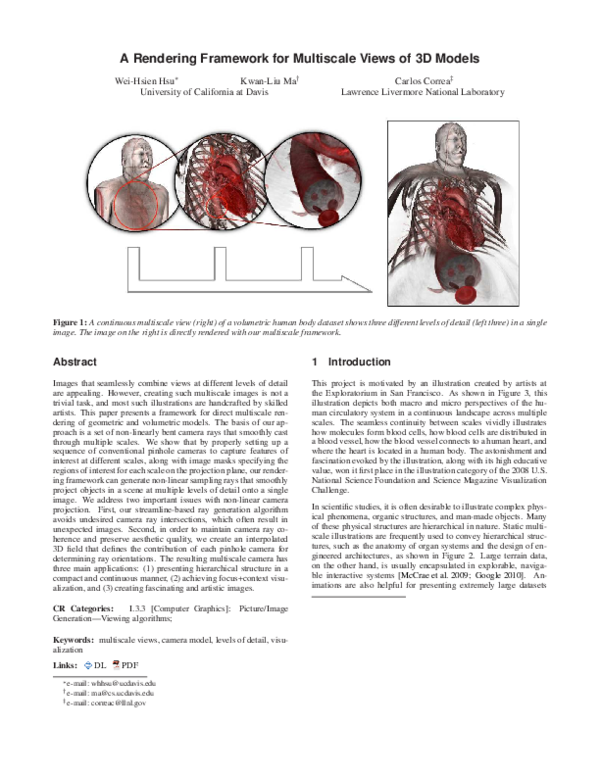 Pdf A Rendering Framework For Multi Scale Views Of 3d Models