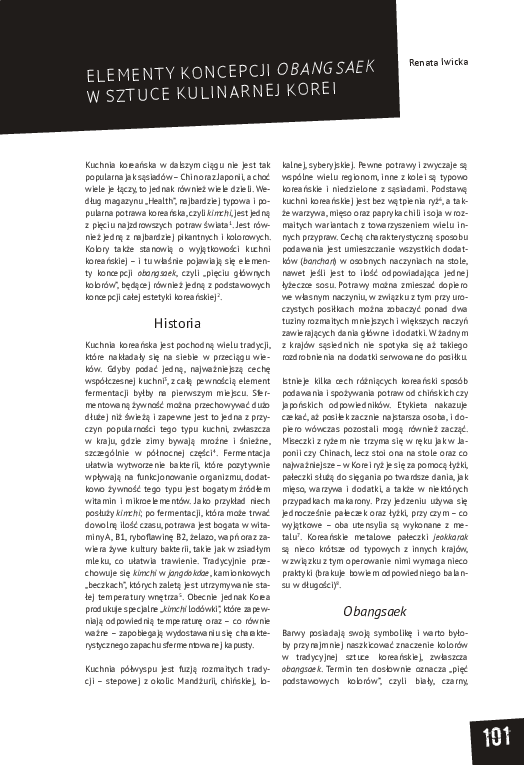Elementy koncepcji obangsaek w kuchni koreańskiej (Obangsaek - the ...
