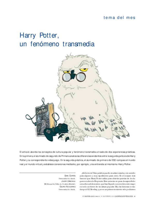 Harry Potter, un fenómeno transmedia / Harry Potter, a transmedia ...