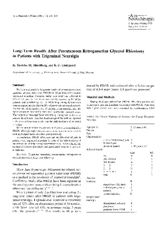 (PDF) Pathophysiology of trigeminal neuralgia | William H Calvin ...