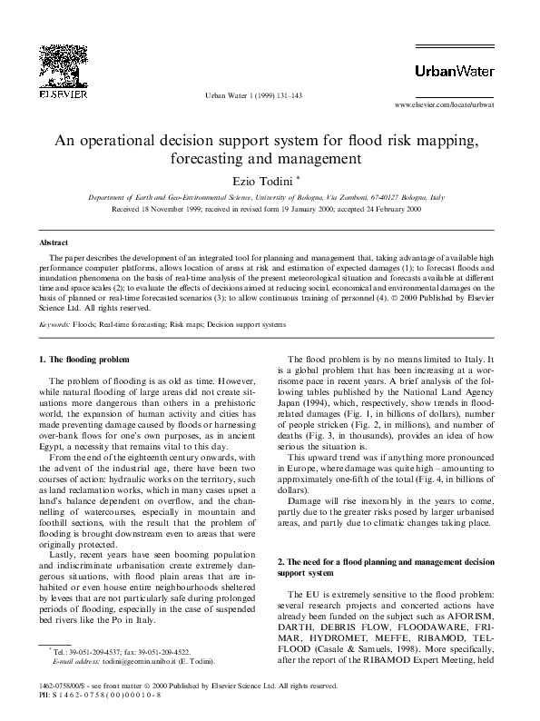 (PDF) An operational decision support system for flood risk mapping ...
