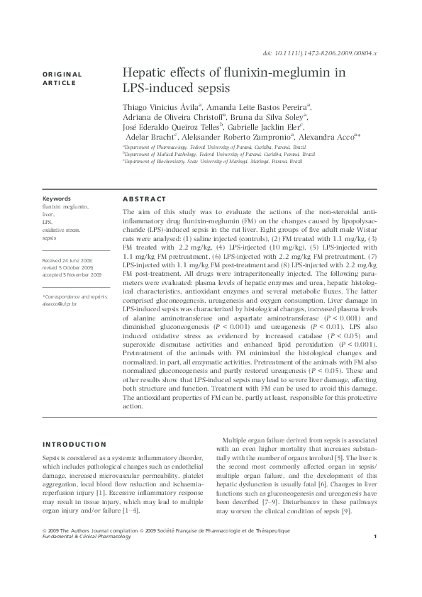 (PDF) Hepatic effects of flunixin-meglumin in LPS-induced sepsis ...