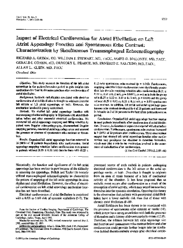 (PDF) Impact of electrical cardioversion for atrial fibrillation on ...