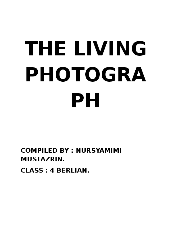 (DOC) The Living Photograph