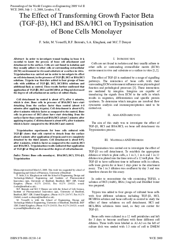 (PDF) The effect of transforming growth factor TGF B3 HCL and HCL BSA ...