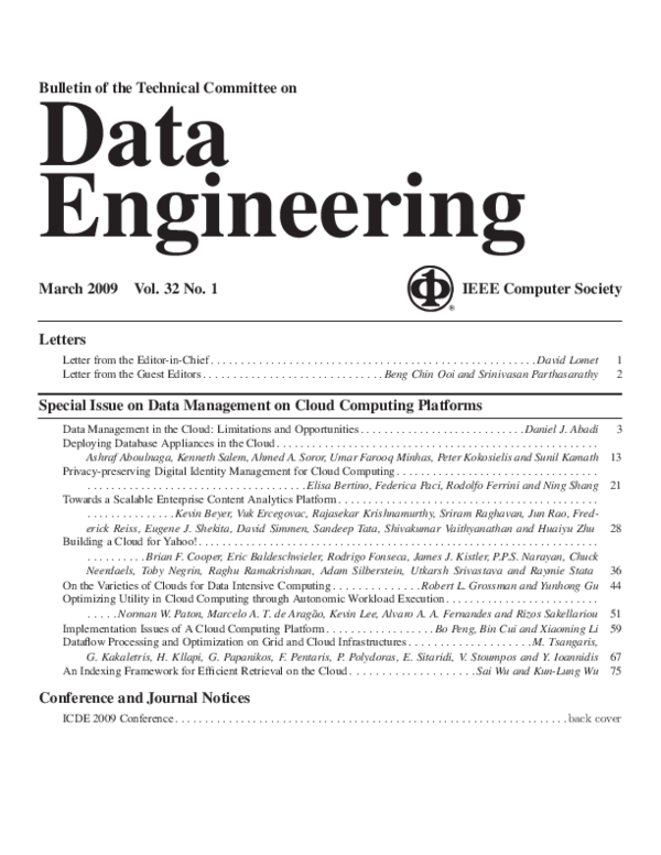 (PDF) Data Engineering
