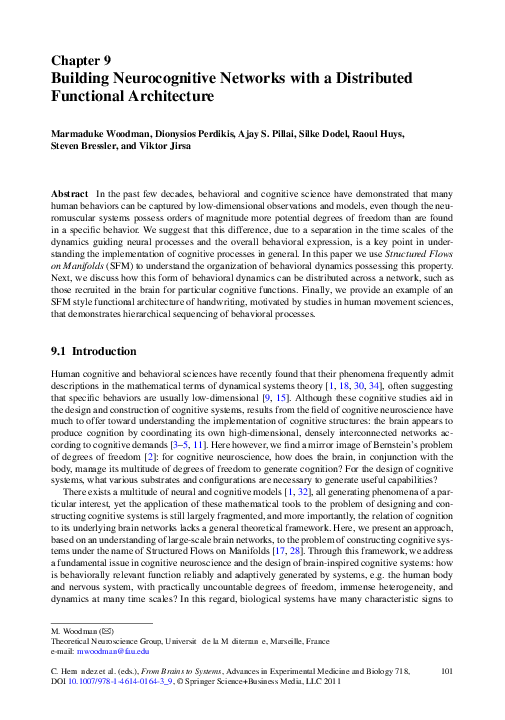 (PDF) Building Neurocognitive Networks with a Distributed Functional ...