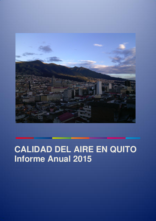 (PDF) Quito, Air Quality Report, 2015
