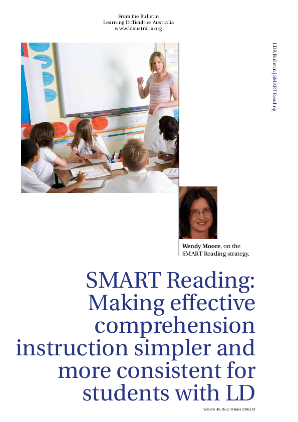 (PDF) SMART Reading: Making effective comprehension instruction simpler ...