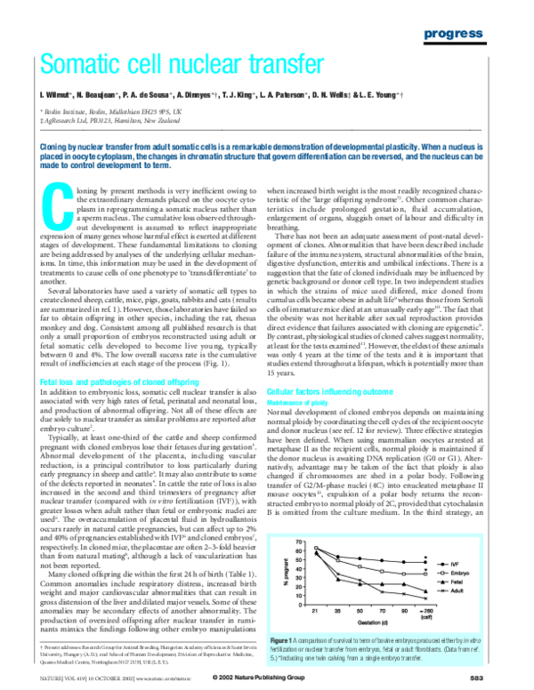 (PDF) Somatic cell nuclear transfer