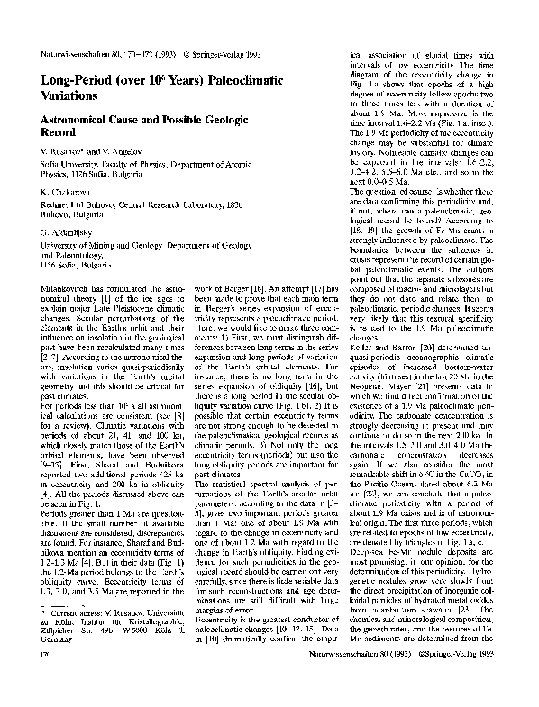 (PDF) Long-period (over 10 6 Years) paleoclimatic variations
